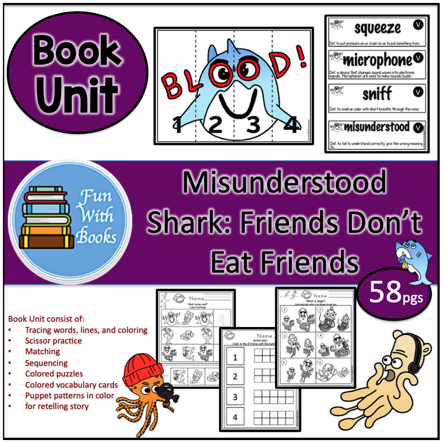 MISUNDERSTOOD SHARK: FRIENDS DON'T EAT FRIENDS BOOK UNIT ~ Book Units ...