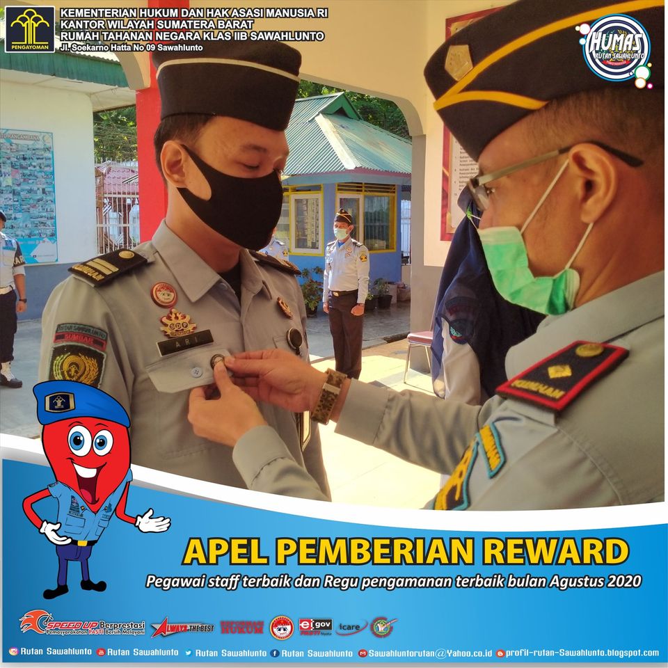 Penyematan PIN WBK sebagai Komitmen anti Korupsi Petugas RUTAN SAWAHLUNTO