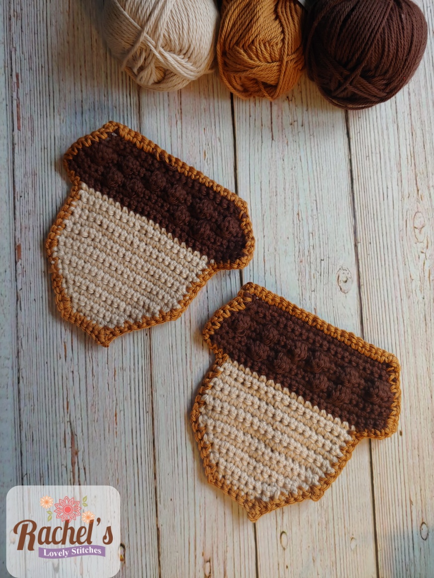 Rachel's Lovely Stitches: Crochet Acorn Coaster Pattern~FREE Crochet ...