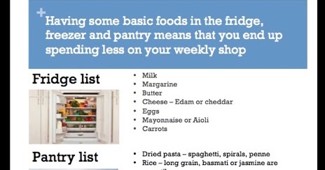 Basic Fridge Freezer Pantry List