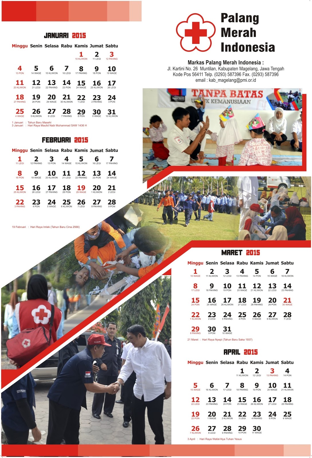 PMI Kabupaten Magelang: Kalender 2015