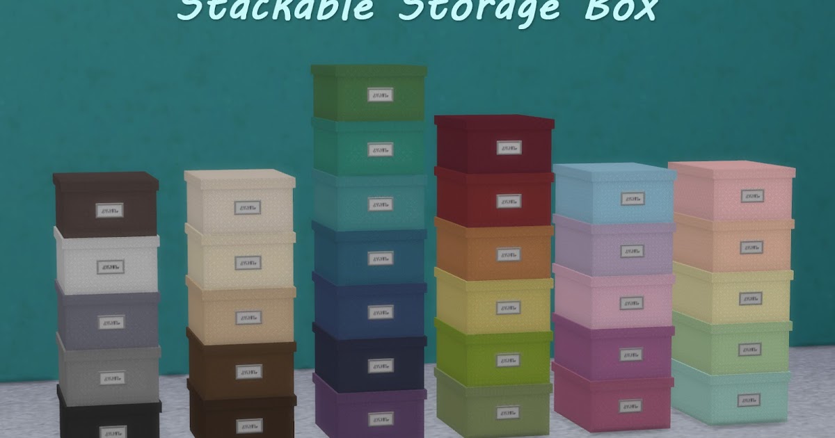 Sims 4 Creations by Lavsm: Stackable Storage Box