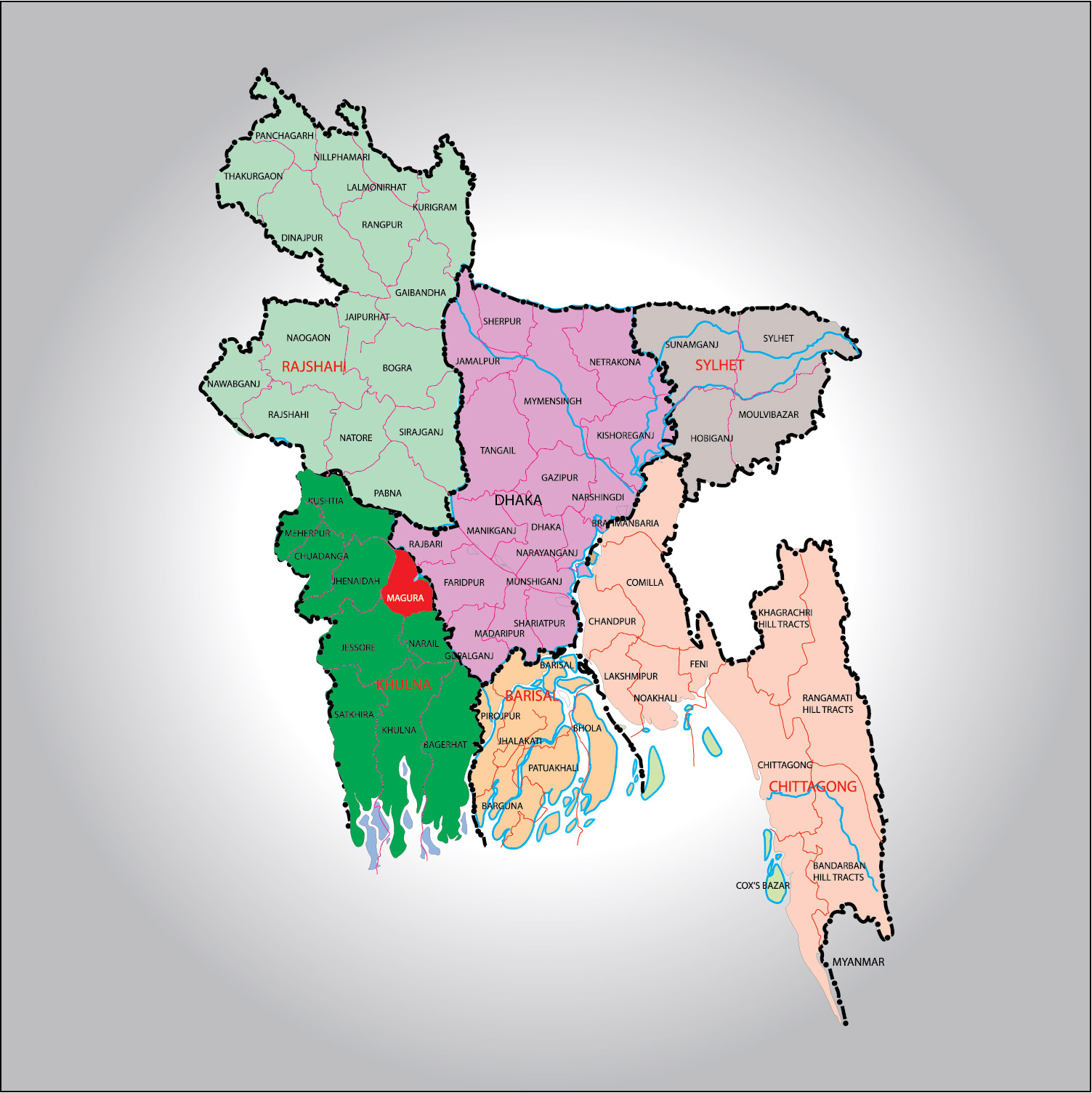 Bangladesh Map - Vector File