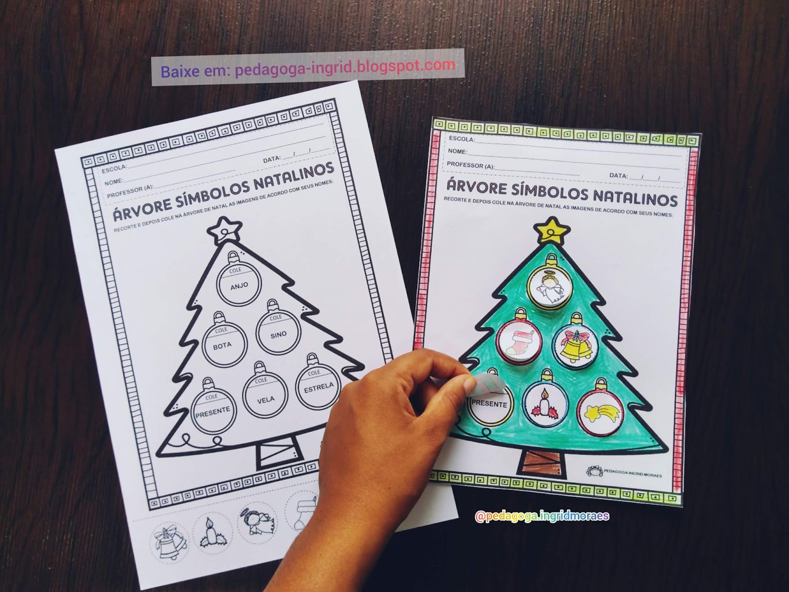 Atividade De Natal Árvore SÍmbolos Natalinos