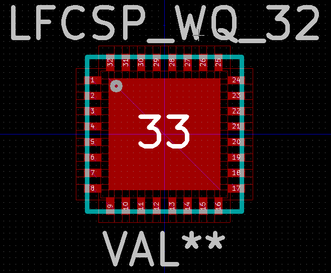 Kicad Libraries: 32-Lead Lead Frame Chip Scale Package [LFCSP_WQ CP32 ...