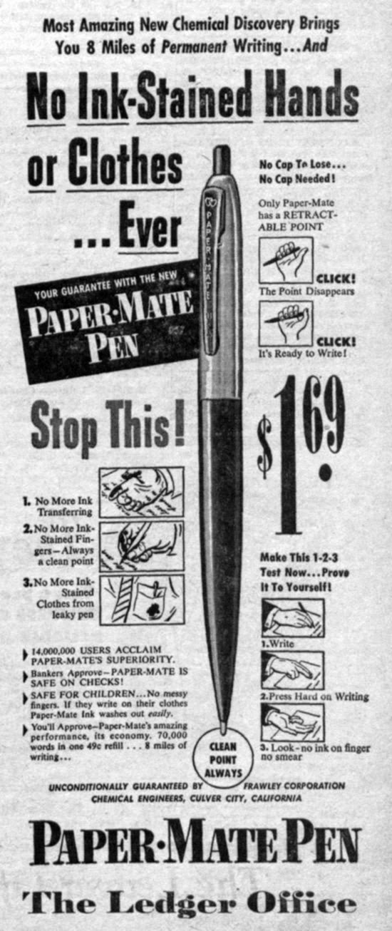 Pen shots and thoughts: Early history of Paper Mate – Part 2: The ...