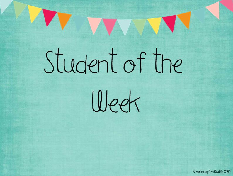 Student of the Week | Mrs. Beattie's Classroom