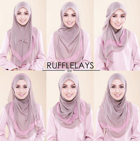 Tutorial Tudung Bawal Ruffle Raya | cik sukα taip
