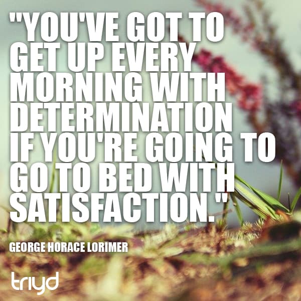 George Horace Lorimer Quote: "You've got to get up every morning with ...