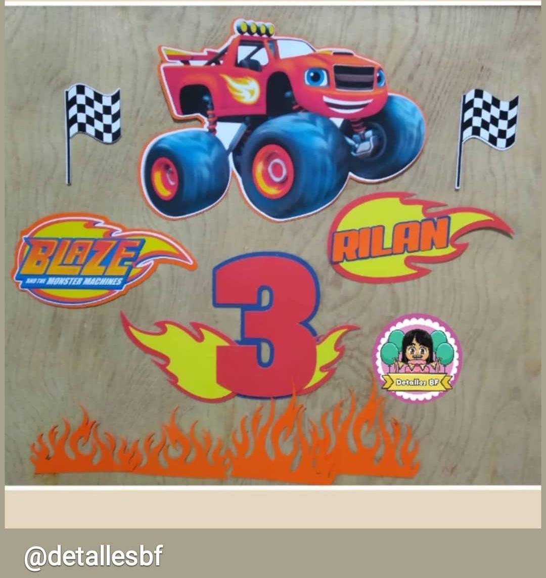 Topper 3D Blaze and The Monster Machine Rilan 3 - Mis Toppers Tus Toppers