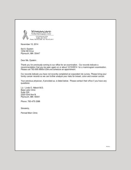 Appointment Reminder Letter Template ~ Resume Letter
