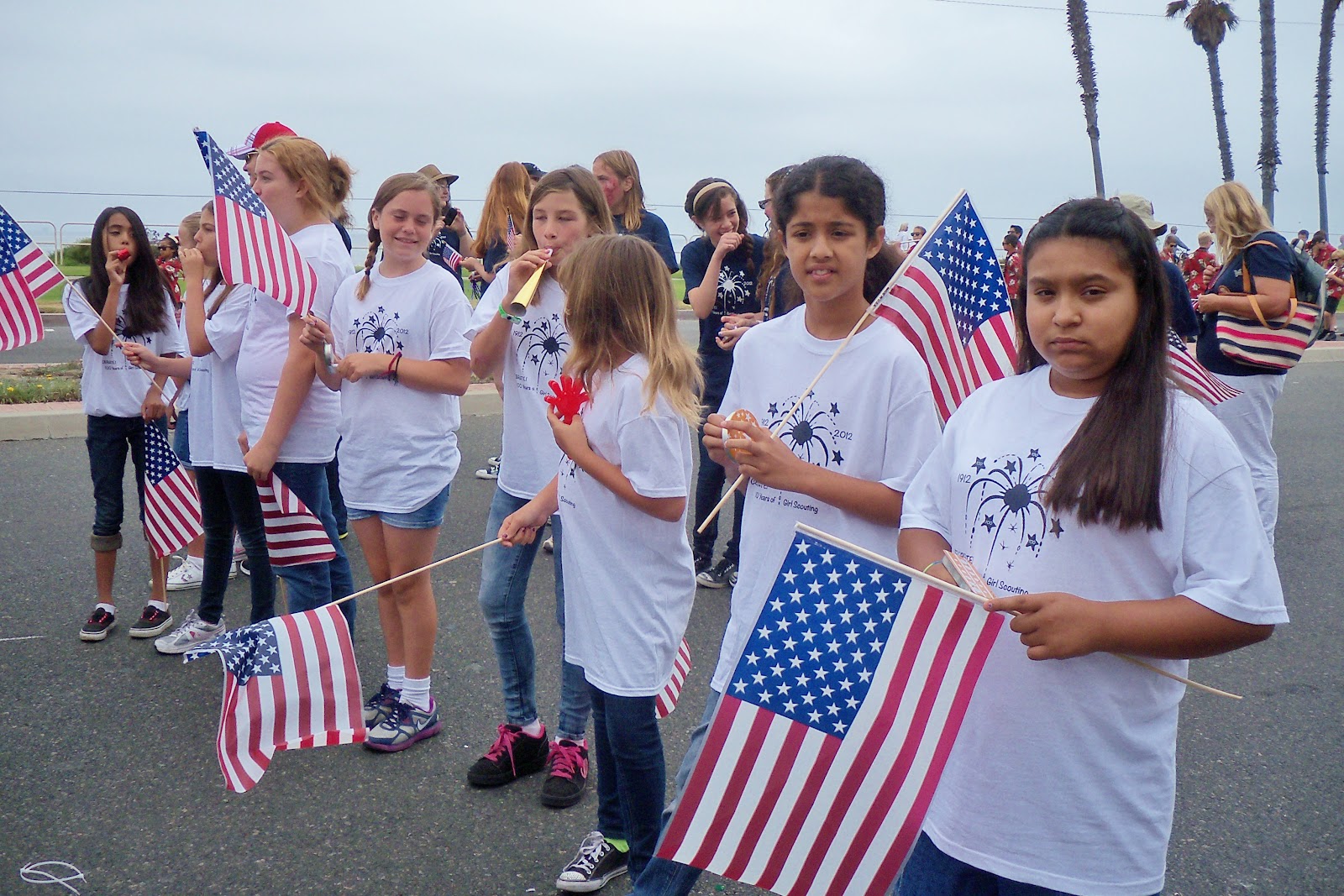 HUNTINGTON BEACH GIRL SCOUT TROOP 746: 4th of JULY PARADE 2012
