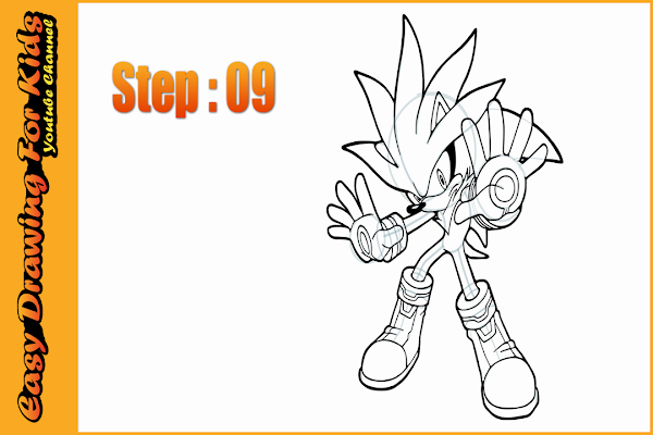 How to draw Silver the Hedgehog from Sonic | Drawing Course for Beginners