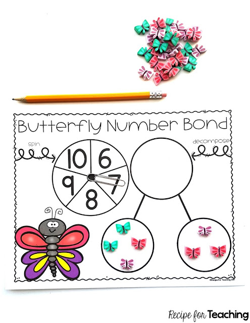Butterfly Number Bond - Recipe for Teaching