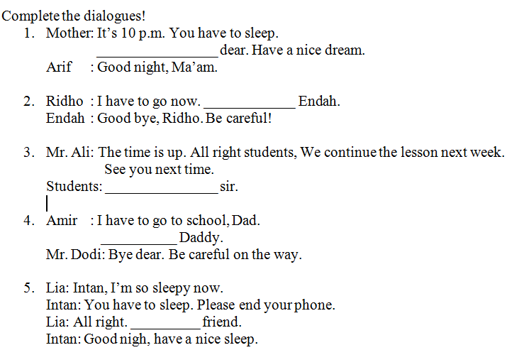 Materi dan soal terpadu: Greetings and leave-takings Kelas 7 Chapter I ...