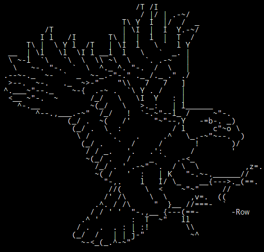 You know you need ASCII art on the command line (dim-witted beta). : r ...