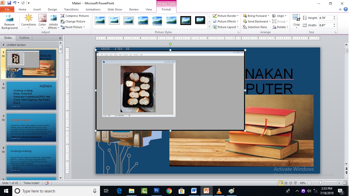 Menambahkan screenshot di PowerPoint - Teknologi Informasi