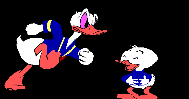 Donald Duck and one of his nephews