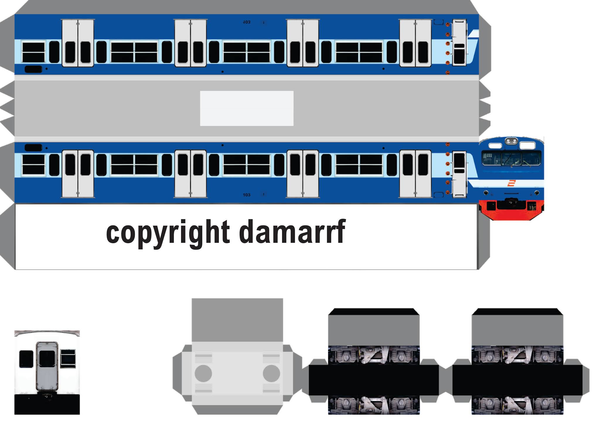 papercraft krl indonesia by damar papercraft