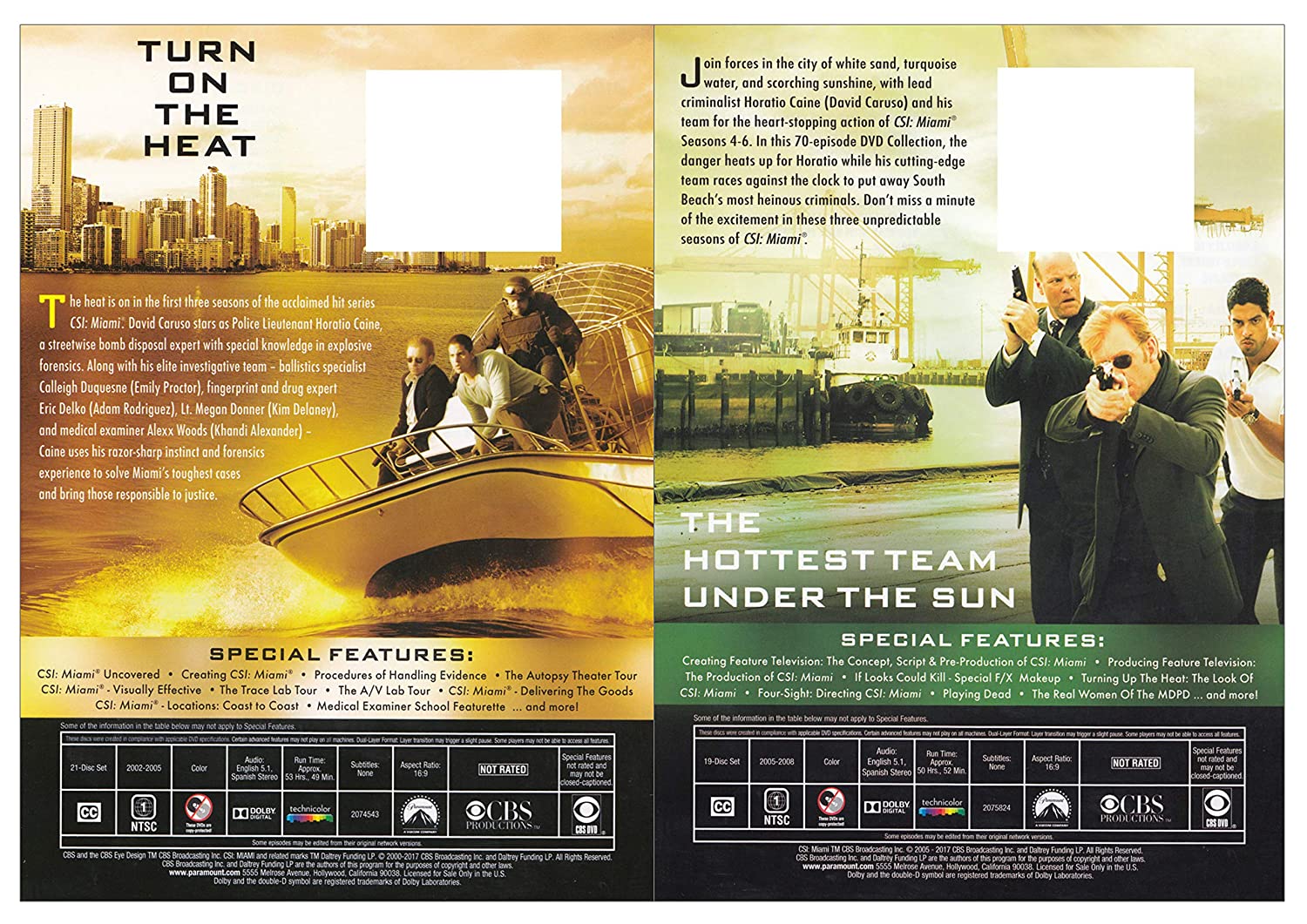 CSI: Miami (The Complete Seasons 1-6) – 40 Disc DVD SET – NEW!