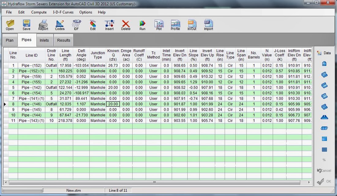 CAD & GIS tips & tricks: Using Hydraflow Storm Sewers with AutoCAD ...