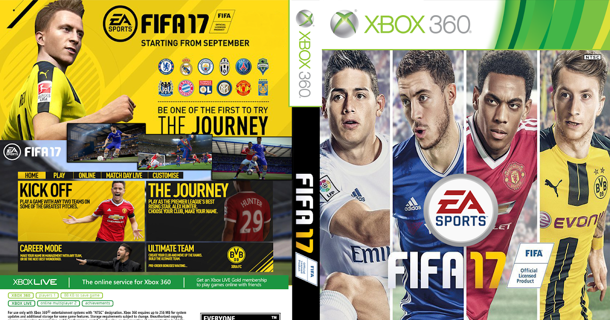 Tudo Capas 04: Fifa 17 - Capa & Label Game XBox 360
