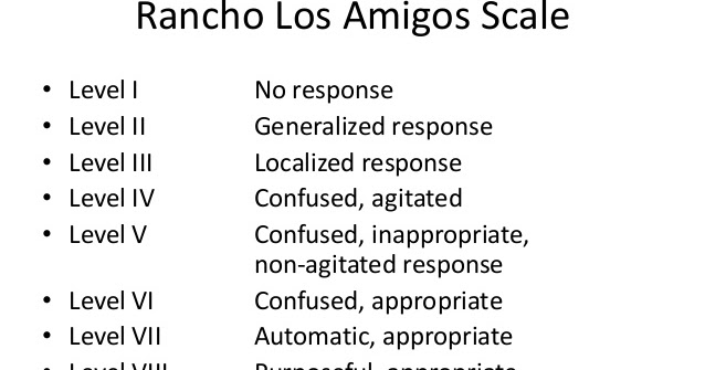 The Rancho Los Amigos Scale (RLAS) - Mr. Green Healt Nurse