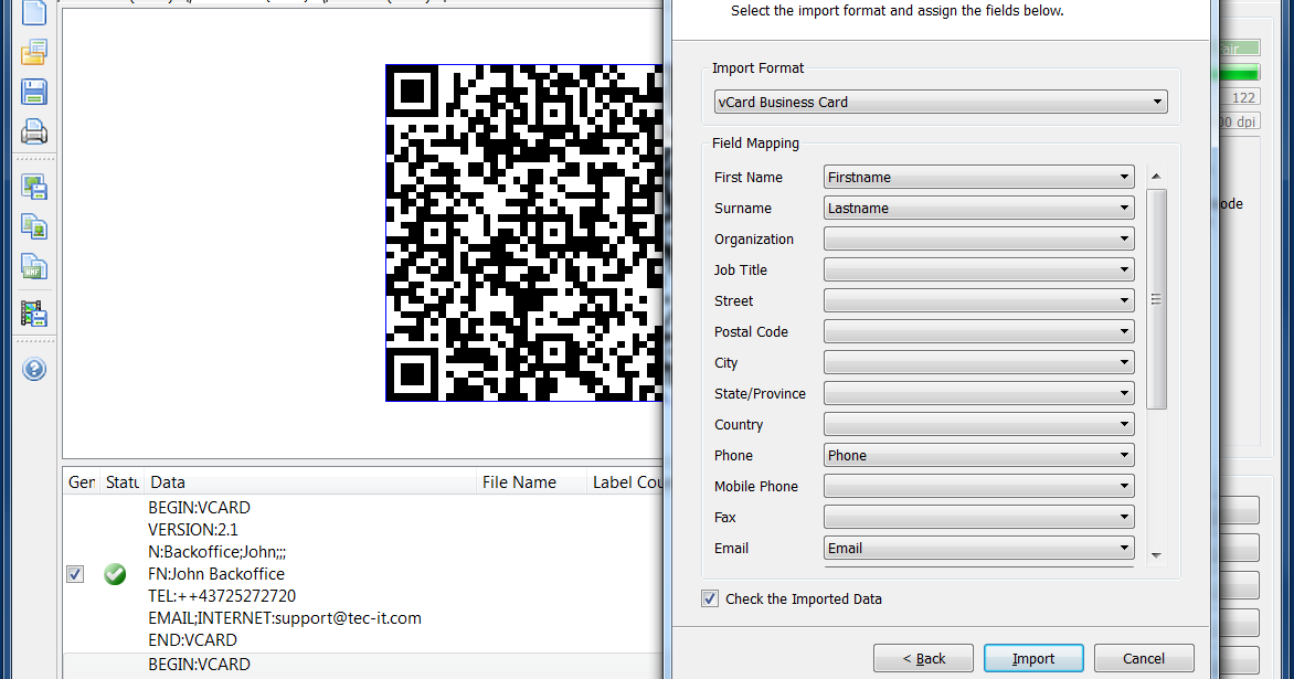 Update! Barcode Maker Software for QR-Code vCards and More