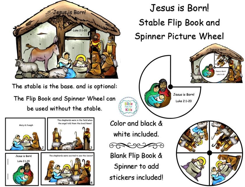 Baby Jesus Stable Printables | Bible Fun For Kids