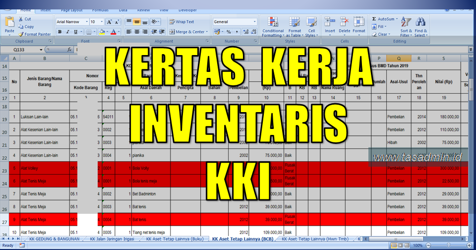 CARA MENGISI KERTAS KERJA INVENTARIS (KKI) - tasADMIN