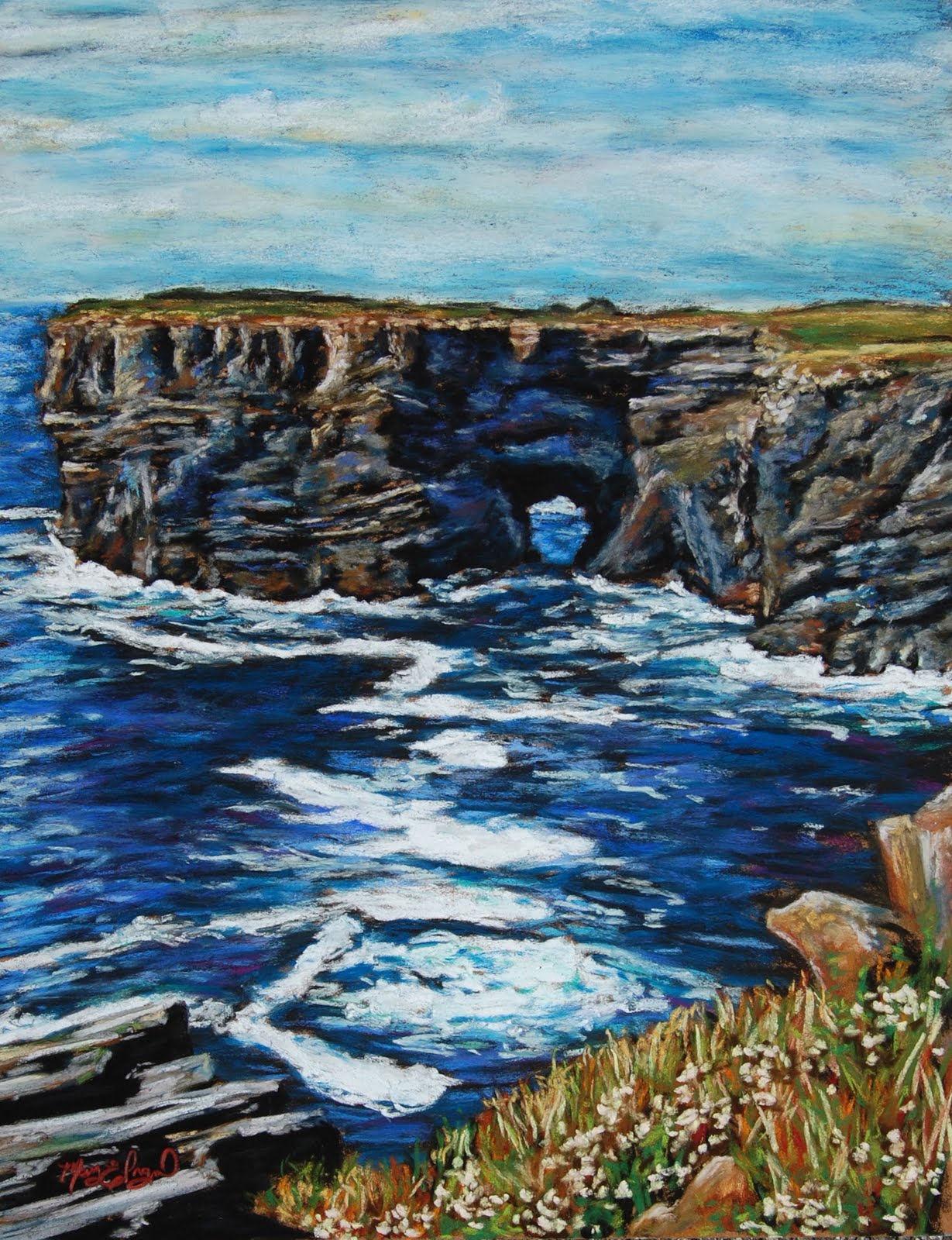 Somewhat Daily Paintings: Ocean Cliffs