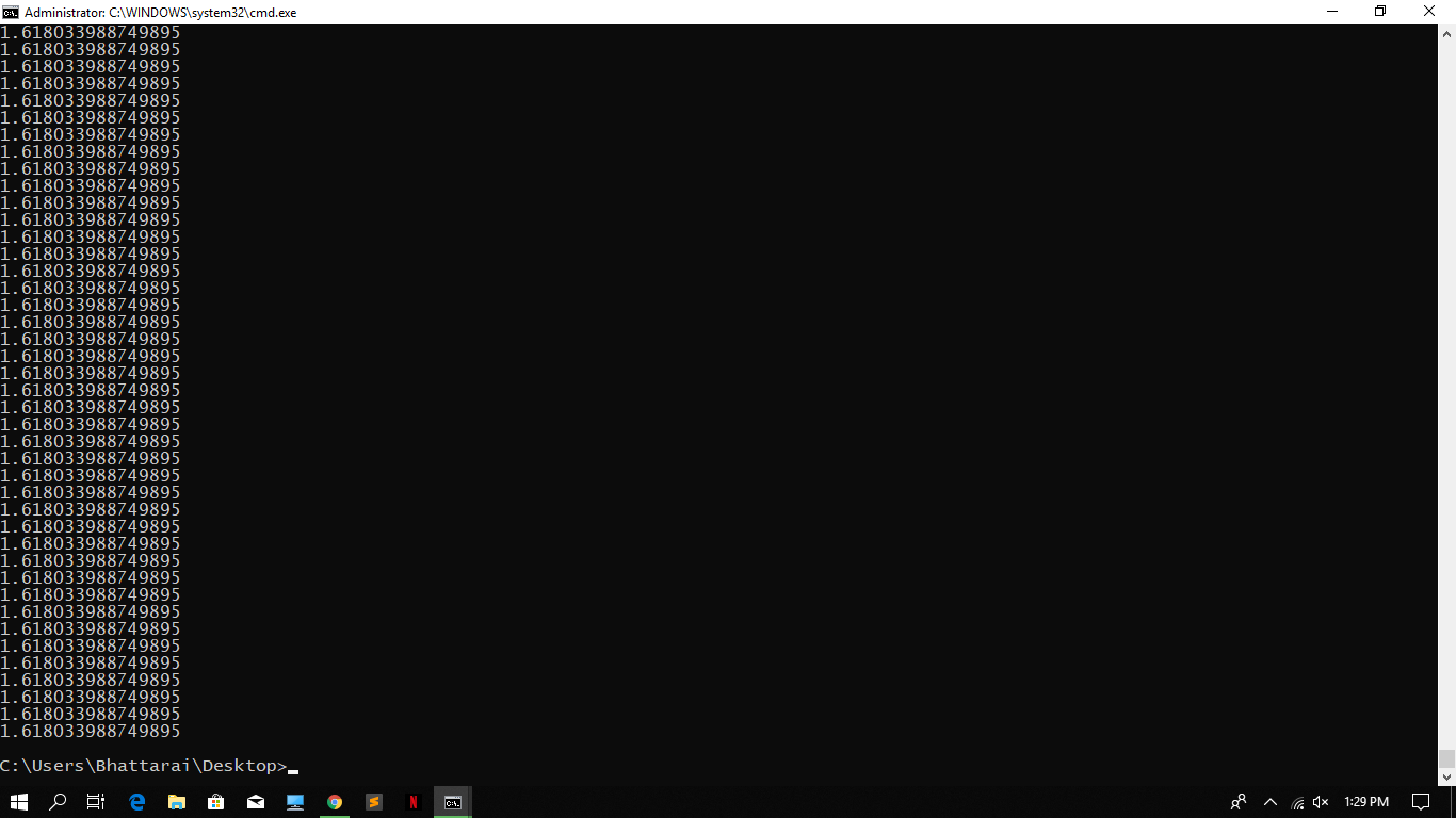 How to generate Golden Ratio by programming?