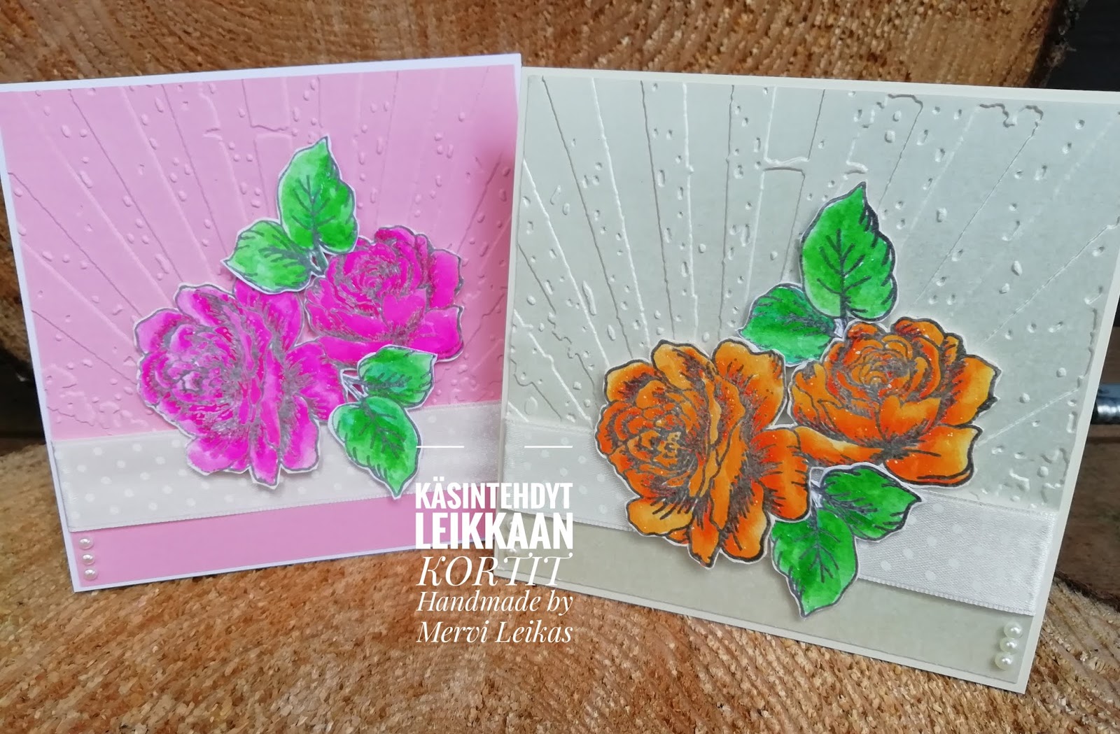 Leikkaan kortit : 6 Flower cards - 6 kukkakorttia