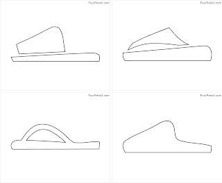 Four Coloring: Free printable Slipper coloring pages for kids