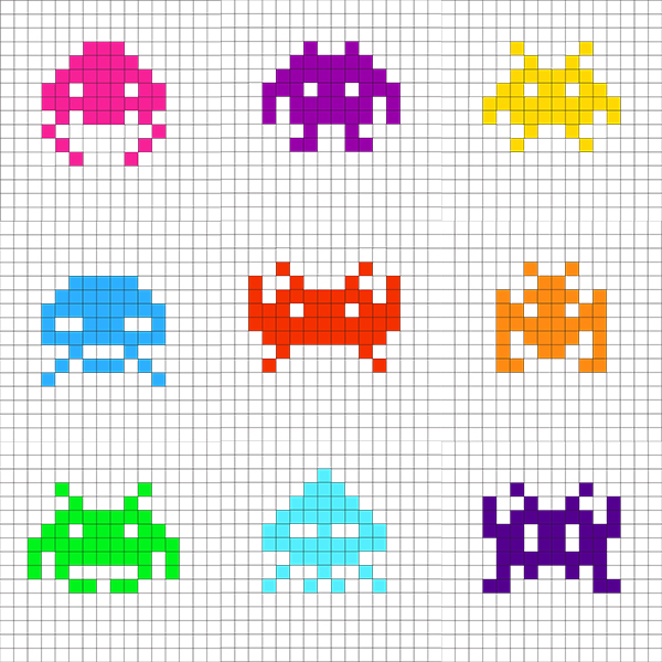 Resin Space Invaders Coaster | Mill Lane Studio