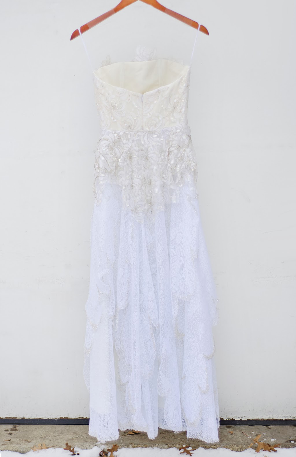 Esther from the Sticks: Custom Wedding Dress: Beaded Leaf Gown