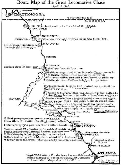 The Great Locomotive Chase on the Western and Atlantic Railroad