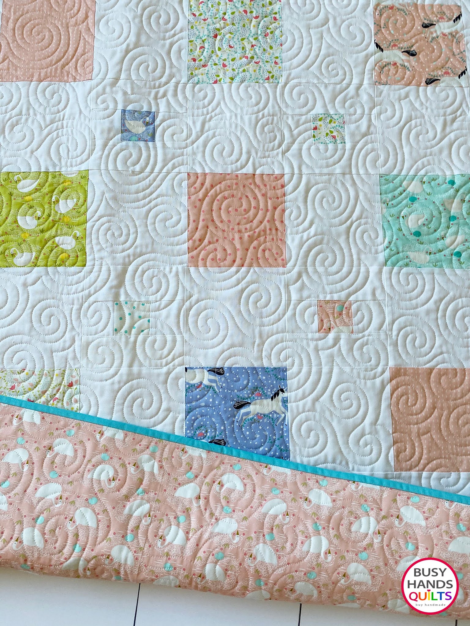 Busy Hands Quilts: Floating Squares Baby Quilt in Enchanted {Custom ...