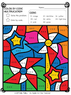 An Apple For The Teacher: Veterans Day Color By Number