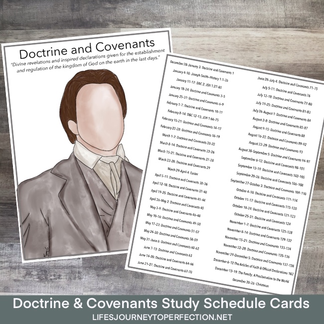 Life's Journey To Perfection: Doctrine and Covenants Study Schedule ...