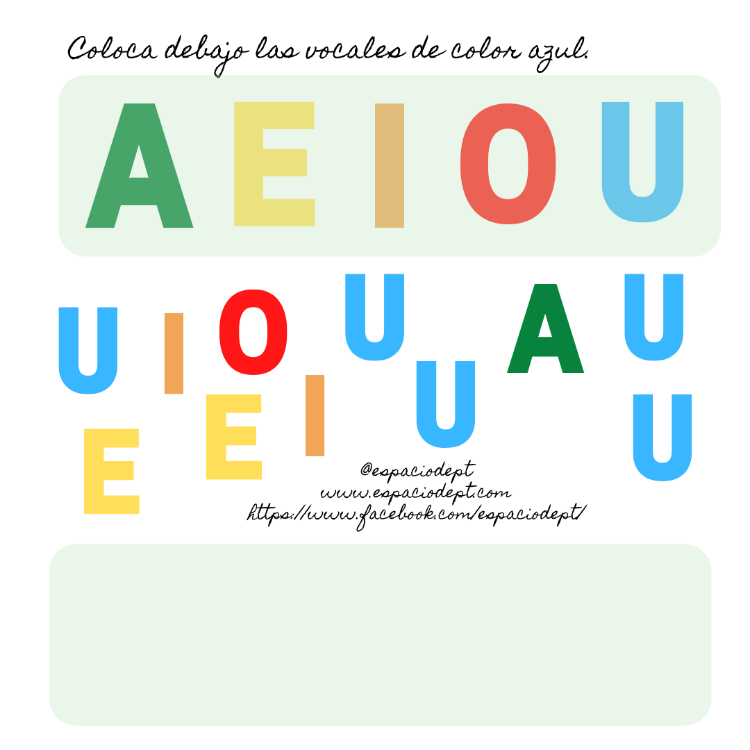 Espacio de PT: Fichas para trabajar las vocales y los números