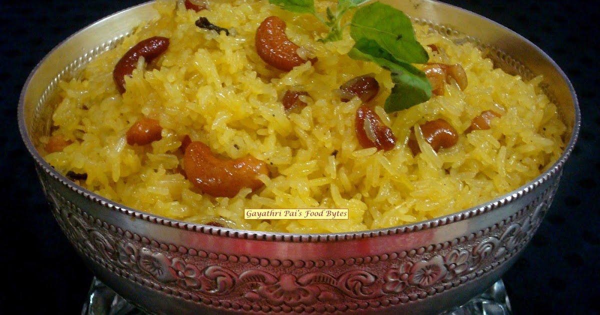 Gayathri Pai's Food Bytes: Kesari (Keshar) Bhaat / Sweet Saffron Rice.