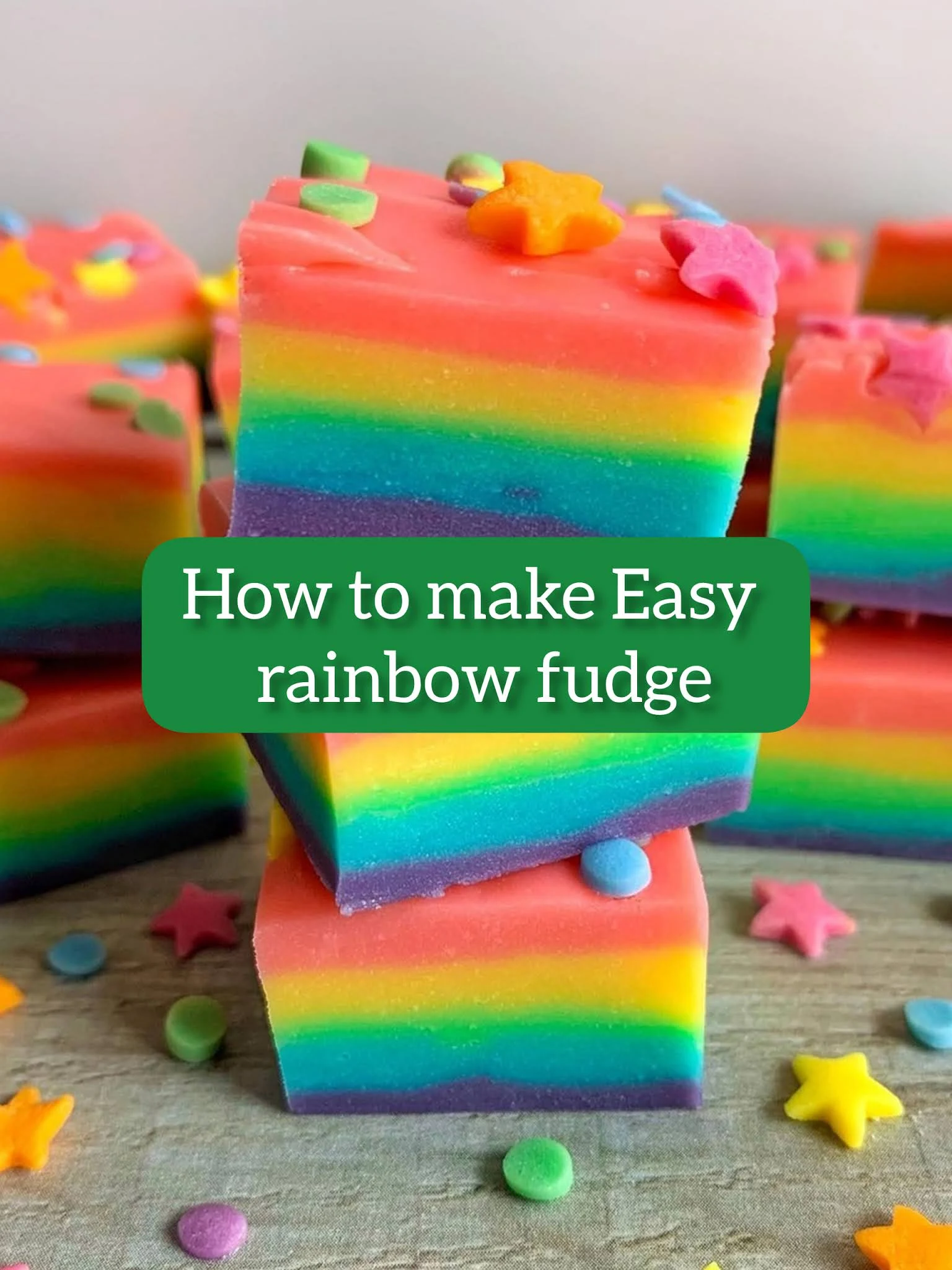 How to make rainbow fudge by Fit waffle kitchen | Melody Jacob