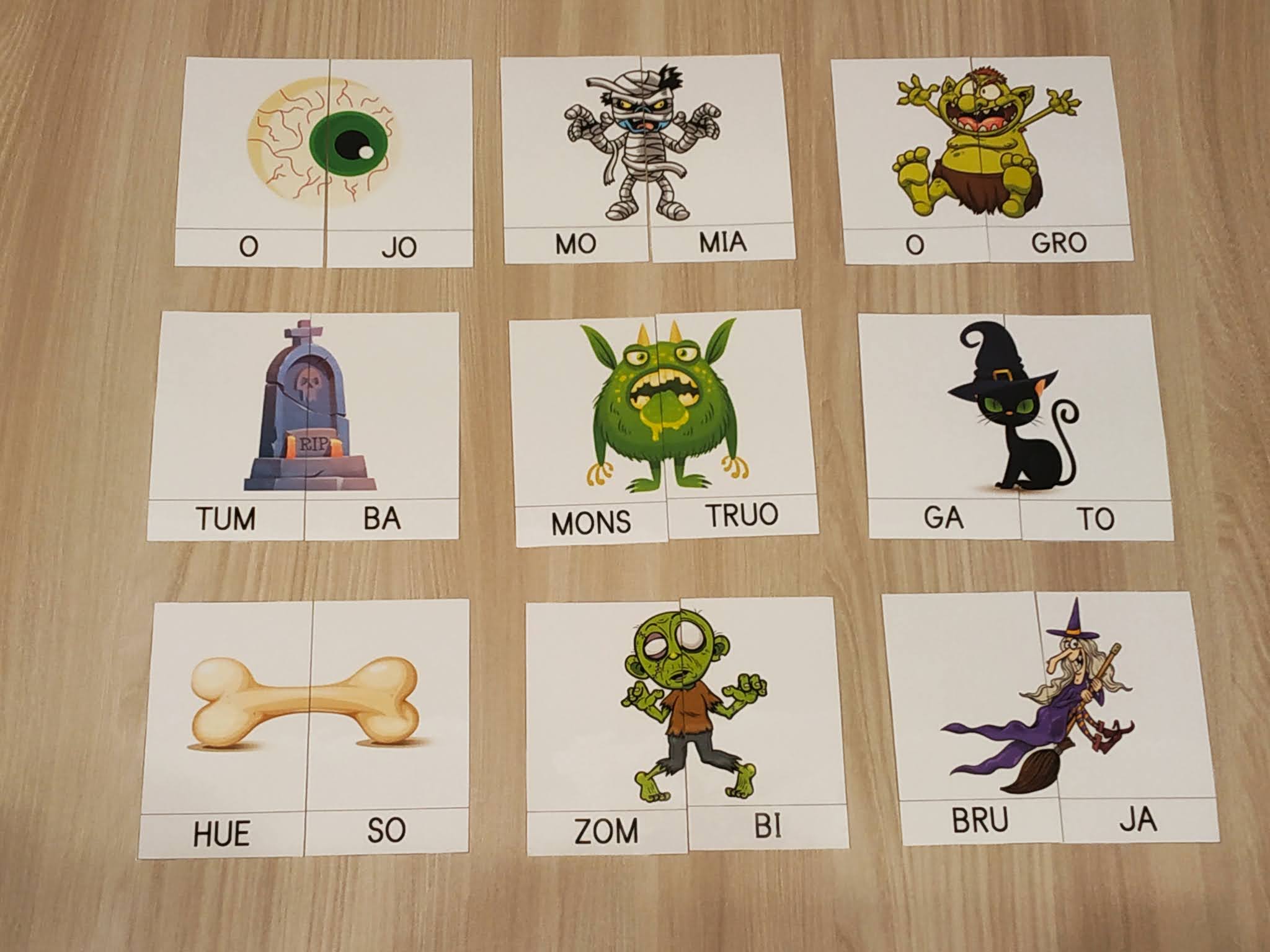 Mi Pequeño Rincón: PUZZLES SILÁBICOS DE HALLOWEEN