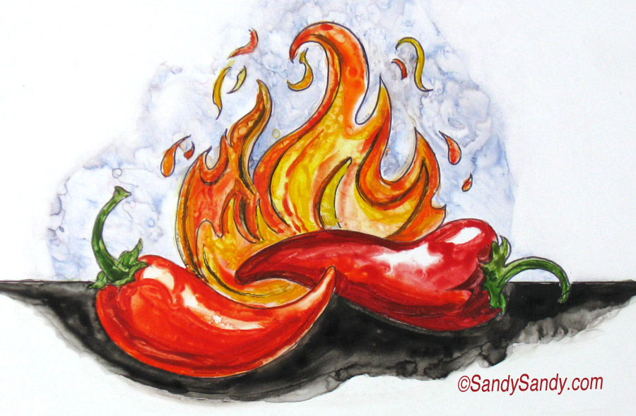 *SANDY SANDY ART*: Sizzling HOT-HOT-HOT Painting Demonstration On Yupo ...
