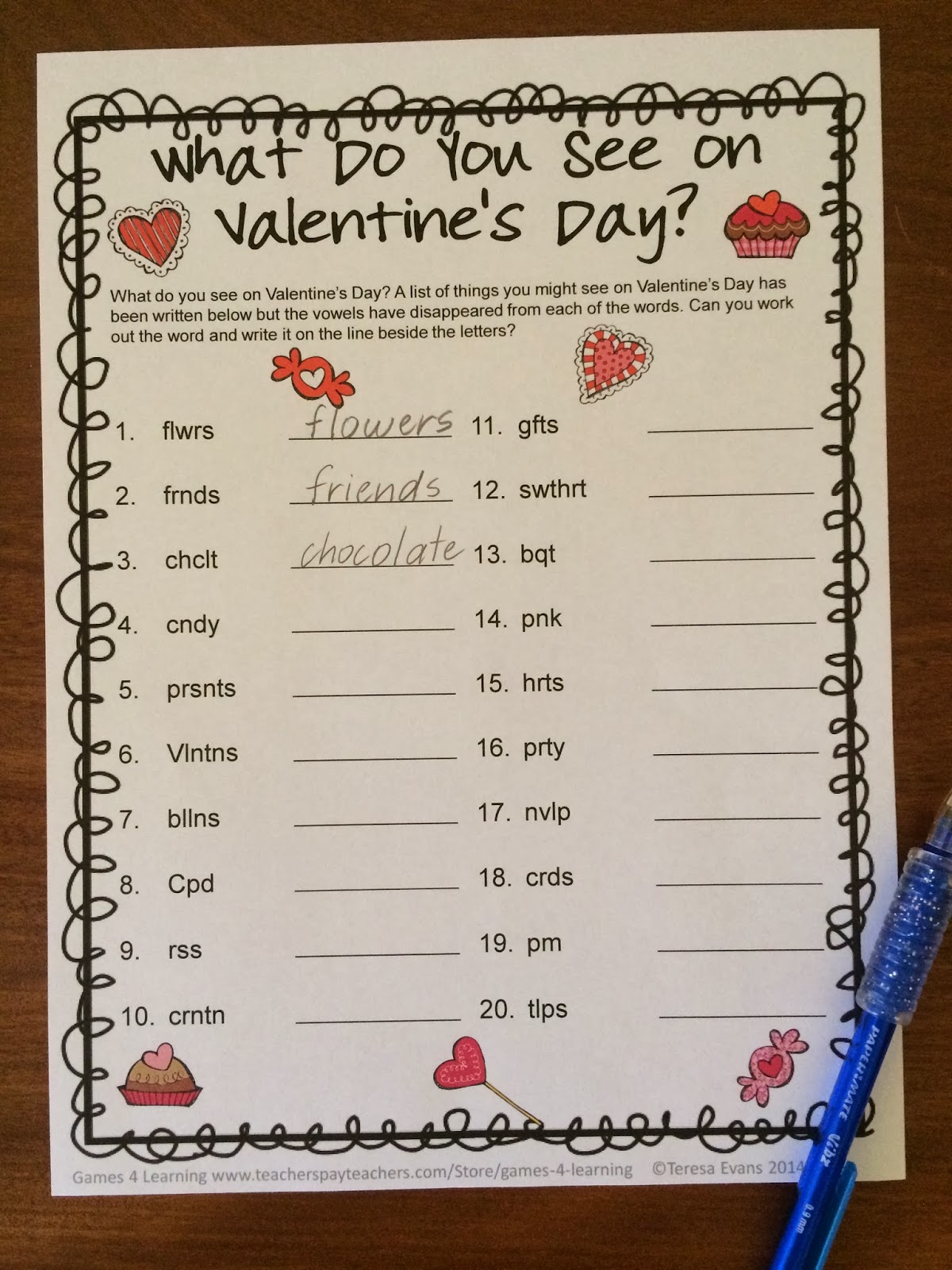 Fun Games 4 Learning: Valentine's Day Literacy Freebies
