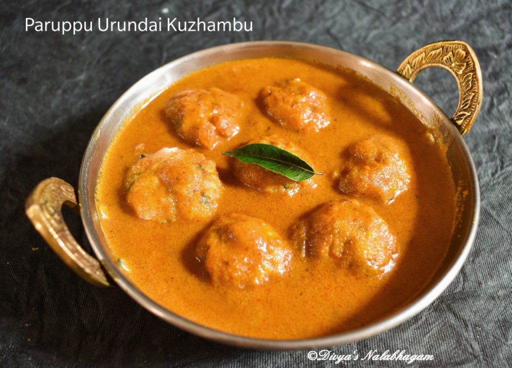 Paruppu Urundai Kuzhambu - Divya's Nalabhagam