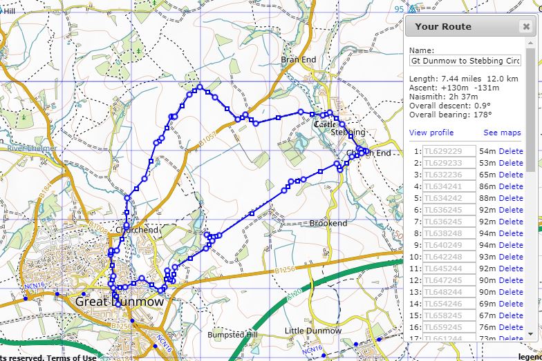 My Adventures 3: Great Dunmow to Stebbing ,Essex Circular 2nd April 2021