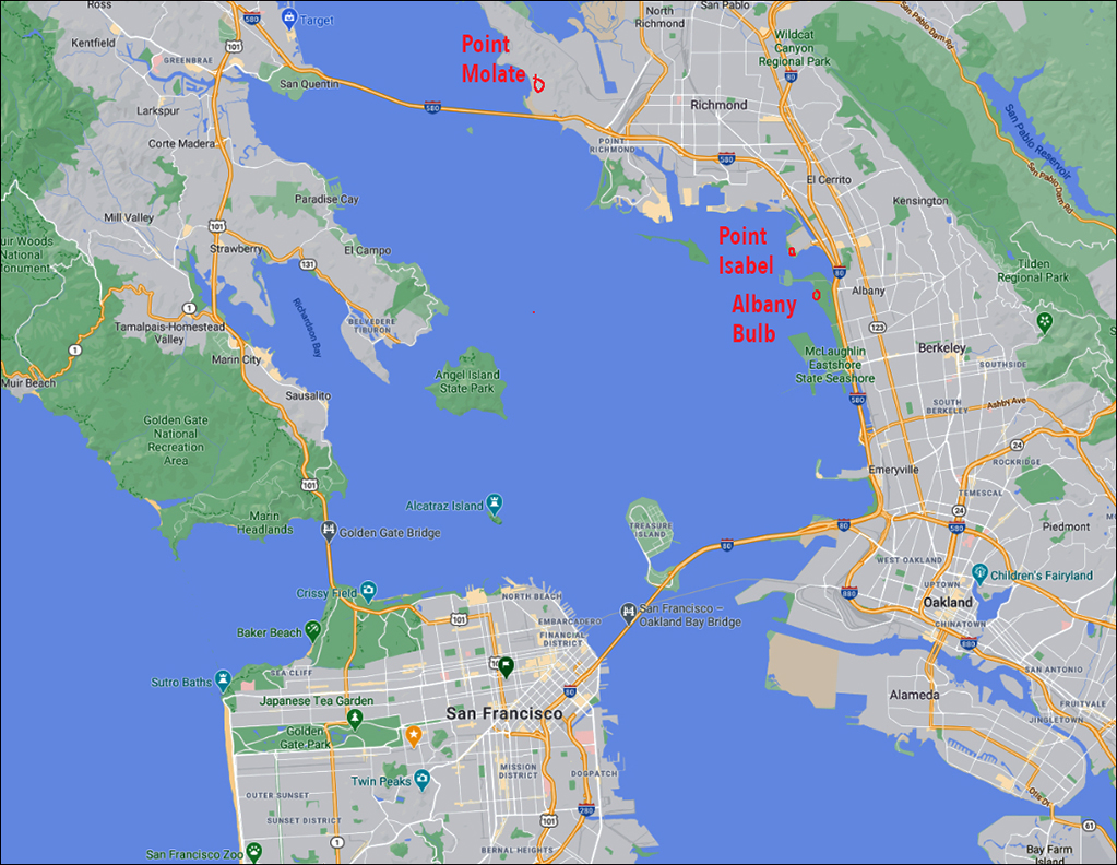 San Francisco Bay Area Photo Blog: Views of Point Molate, Point Isabel ...