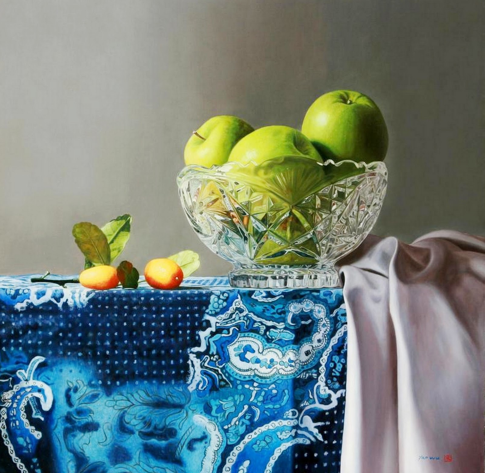 El arte es su máxima expresión : Bodegones Chinos al Óleo Zhang Yaowu